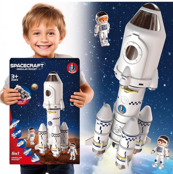 Spacecraft | Toys | 5 In Modular Rocket And Projector Toy | Poshmark